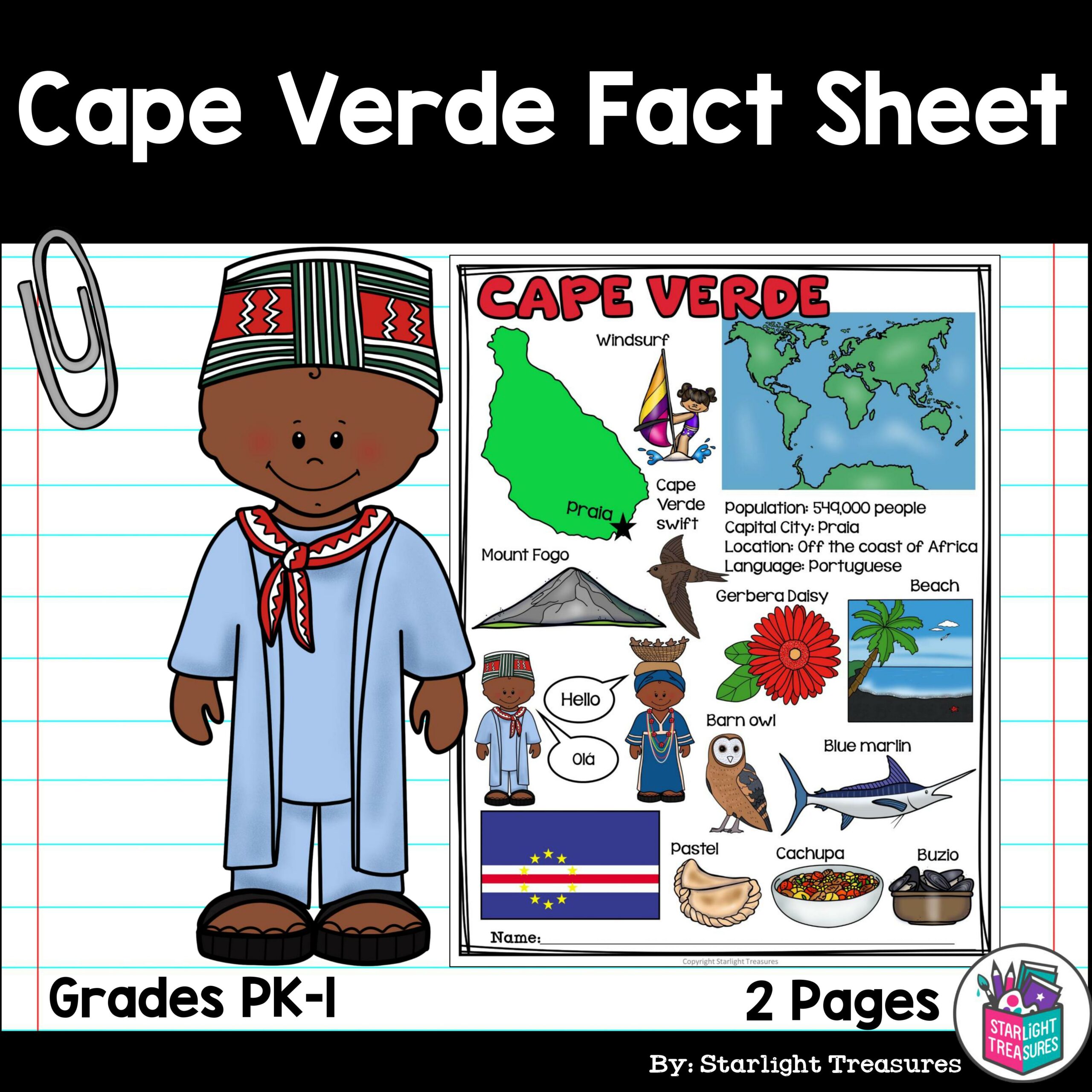 Cape Verde Fact Sheet for Early Readers | Made By Teachers