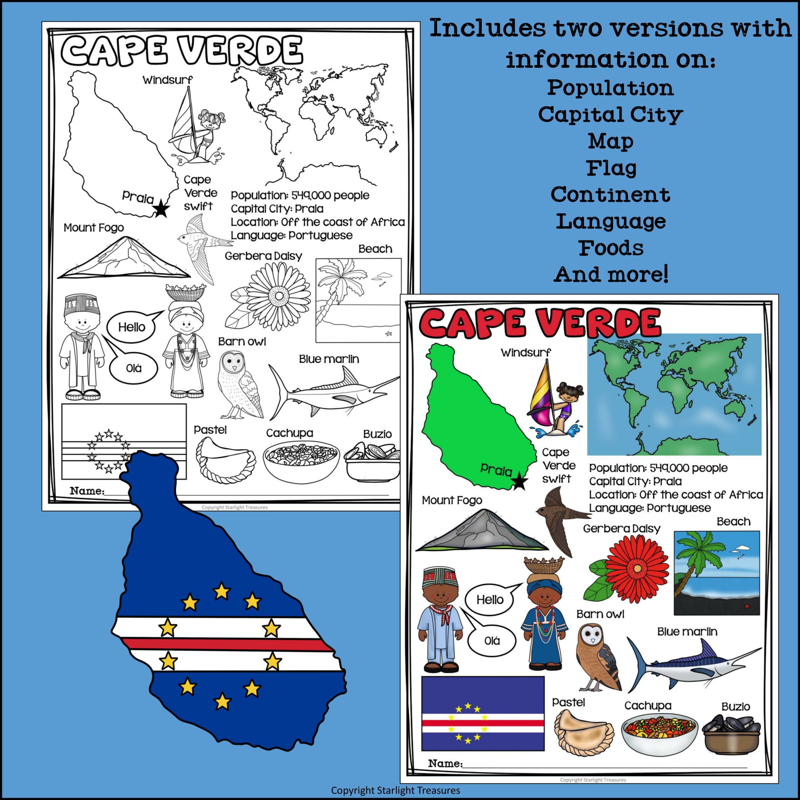 Cape Verde Fact Sheet for Early Readers | Made By Teachers