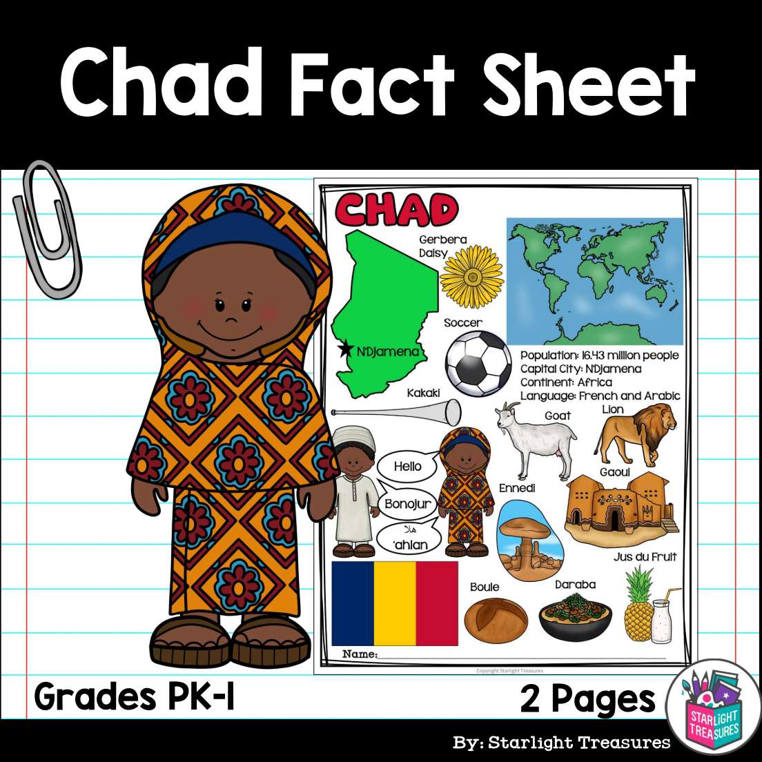 Chad Fact Sheet for Early Readers | Made By Teachers