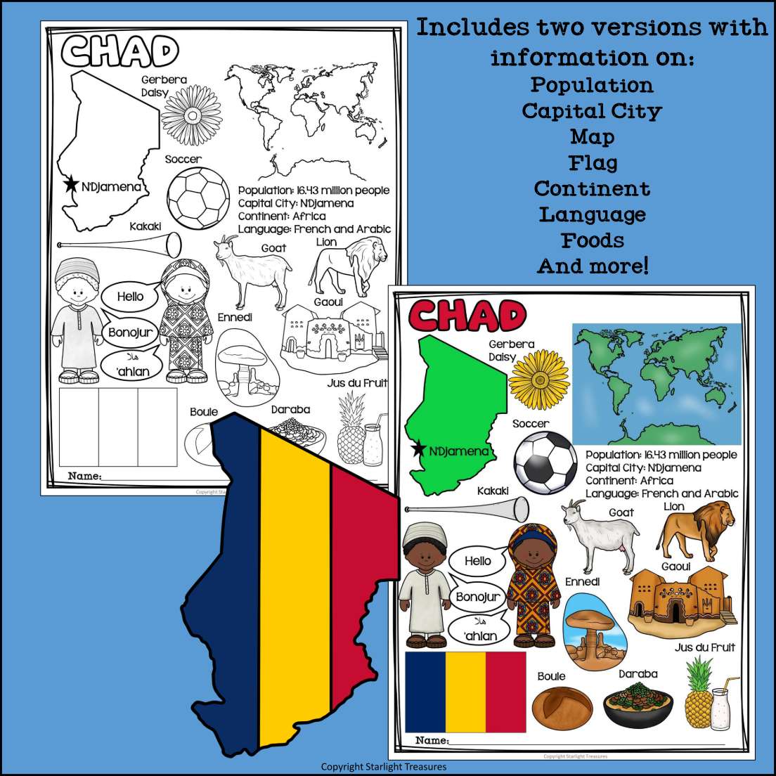 Chad Fact Sheet for Early Readers | Made By Teachers
