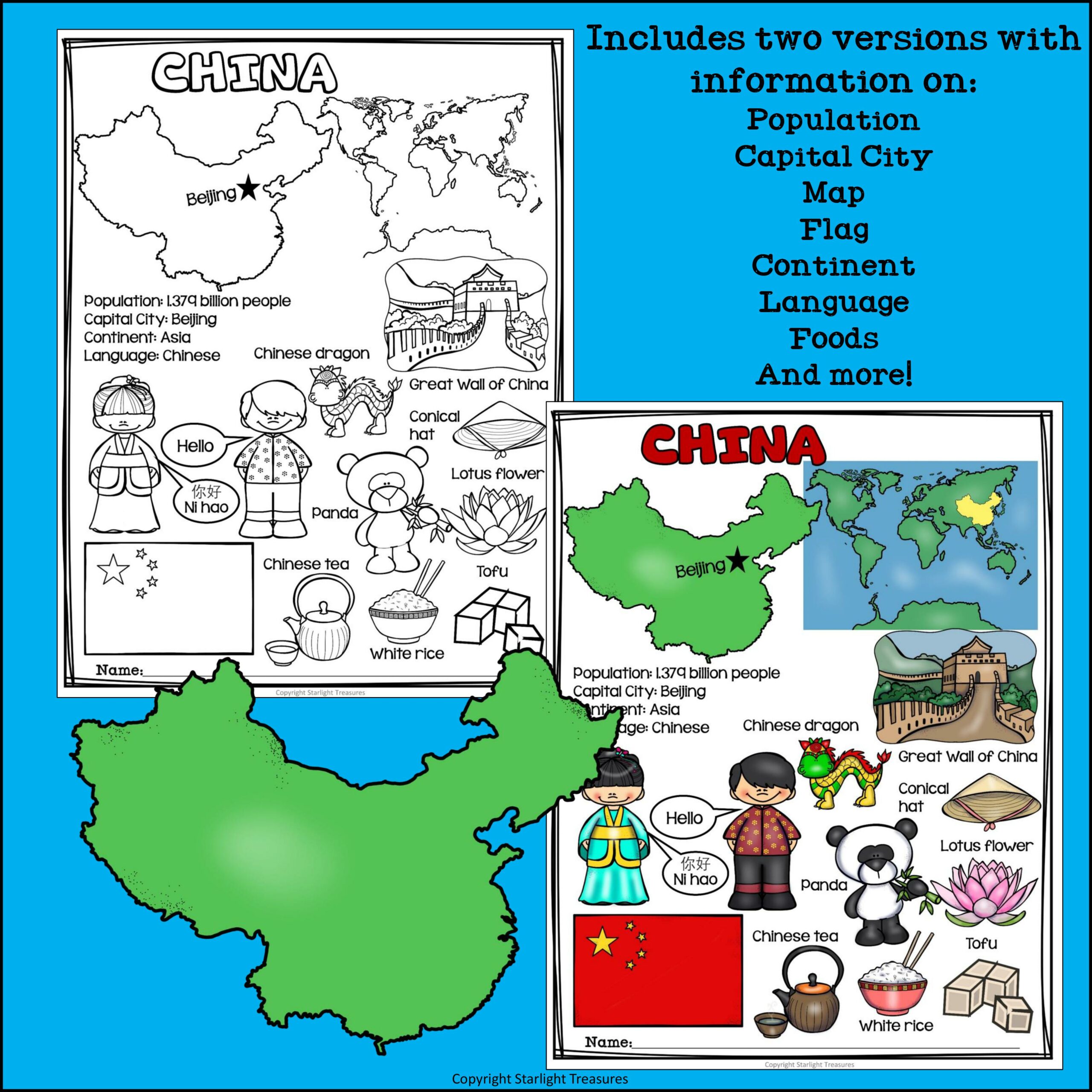 China Fact Sheet for Early Readers | Made By Teachers