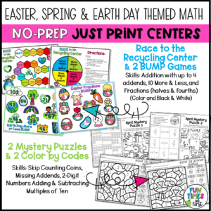April Center Activities for 1st Grade - Math and Literacy Centers ...