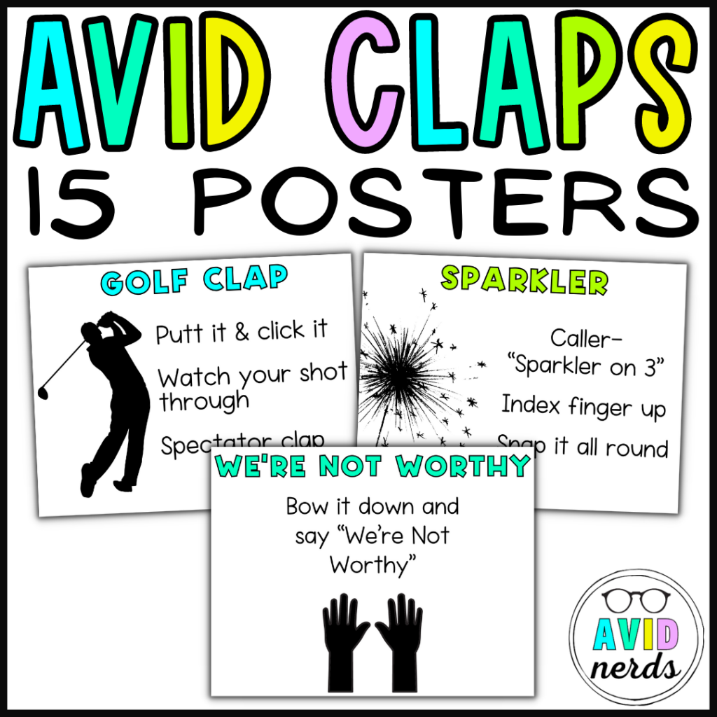 AVID Claps Posters - Classrom Decor | Made By Teachers
