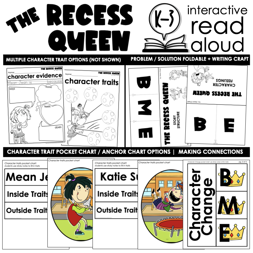 The Recess Queen Read Aloud Activities | Back to School | Reading ...
