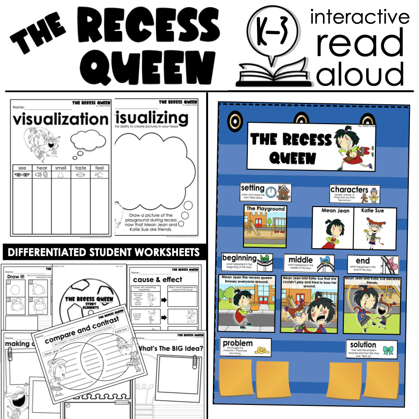 The Recess Queen Read Aloud Activities | Back to School | Reading ...