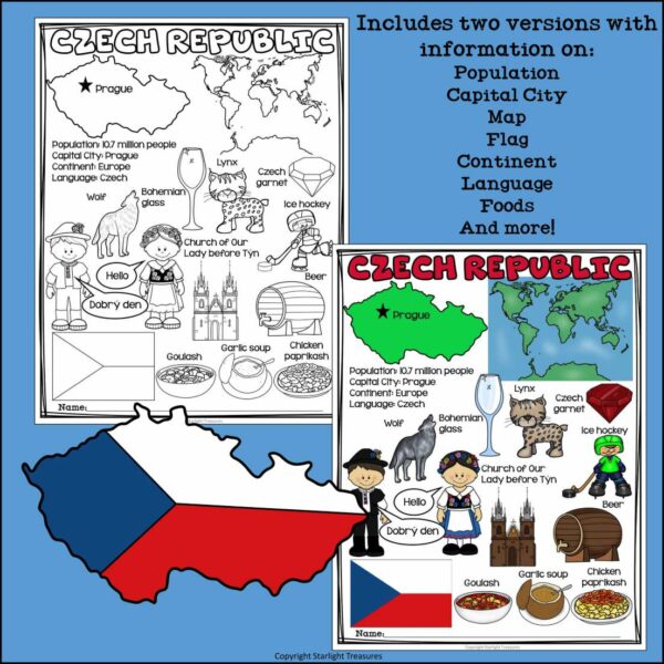 Czech Republic Fact Sheet for Early Readers | Made By Teachers