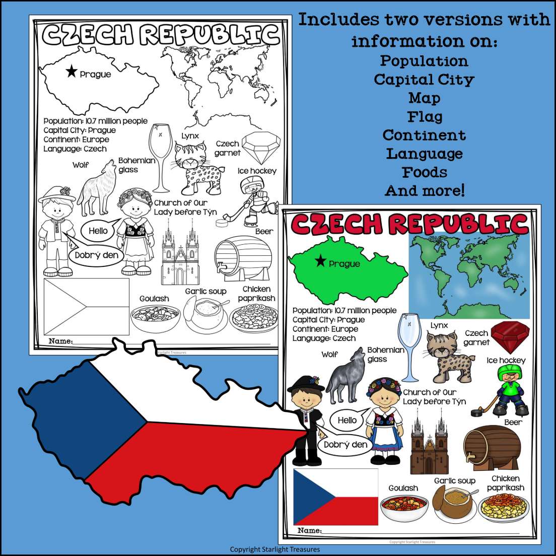 Czech Republic Fact Sheet for Early Readers | Made By Teachers