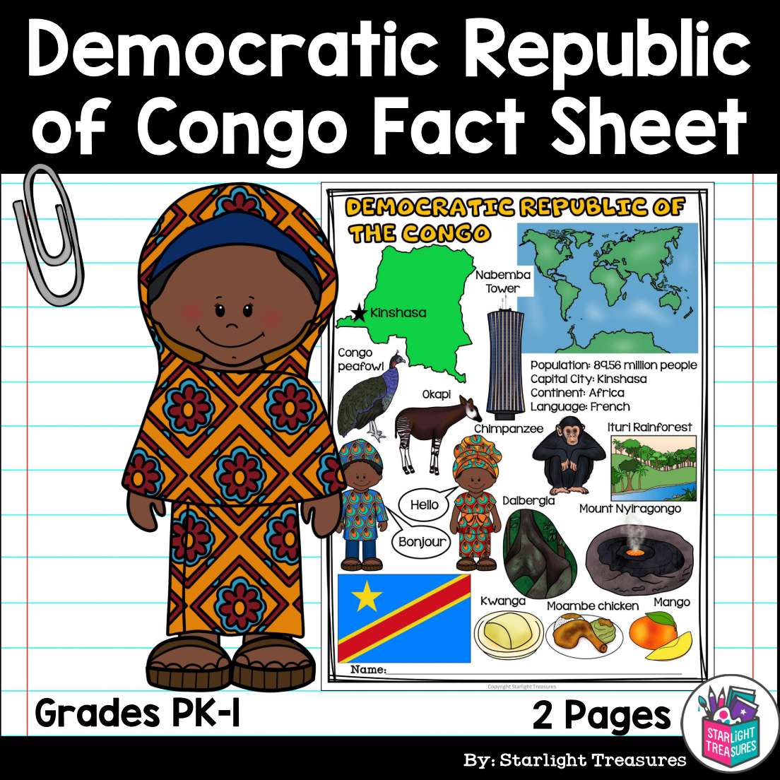Democratic Republic of the Congo Fact Sheet for Early Readers | Made By ...
