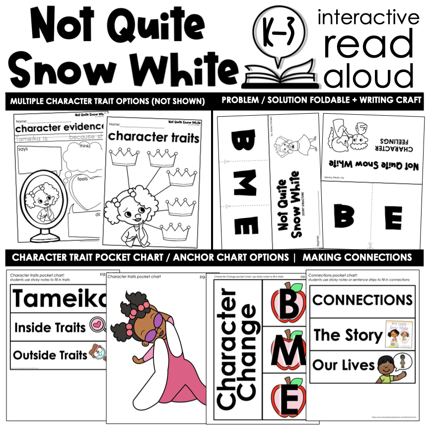 Not Quite Snow White Read Aloud Activities | Crafts + RETELL Kit ...