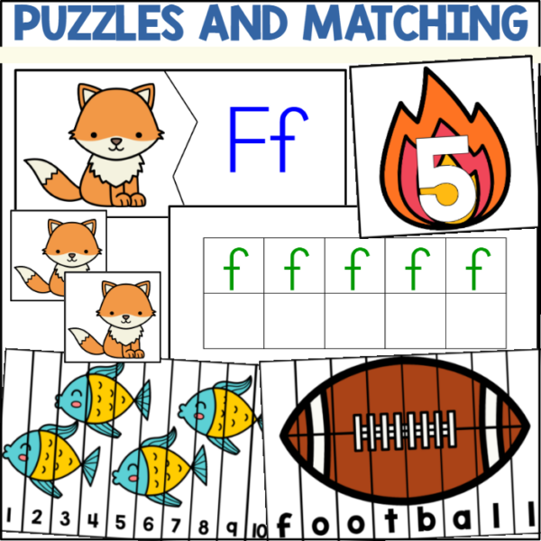 Letter F Hands On Centers for Letter Recognition and Beginning Sounds ...