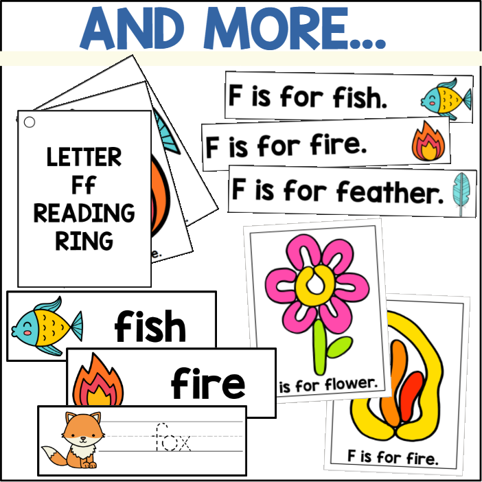 Letter F Hands On Centers for Letter Recognition and Beginning Sounds ...