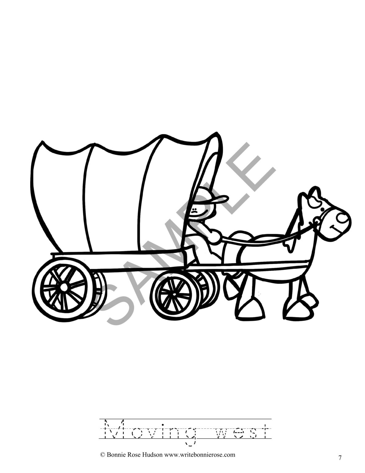 Westward Expansion Coloring Book-Level A | Made By Teachers