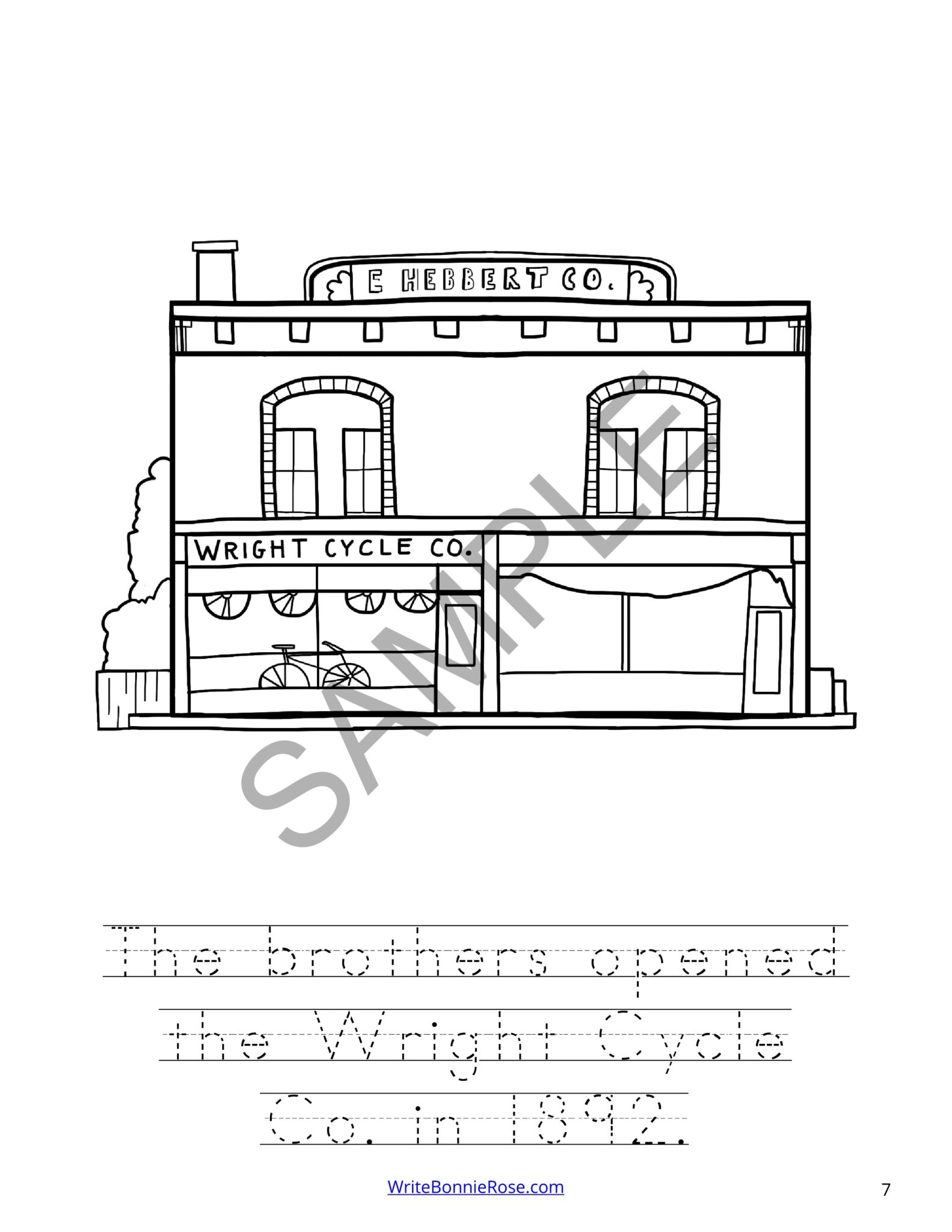 Wright Brothers Coloring Book-Level B | Made By Teachers