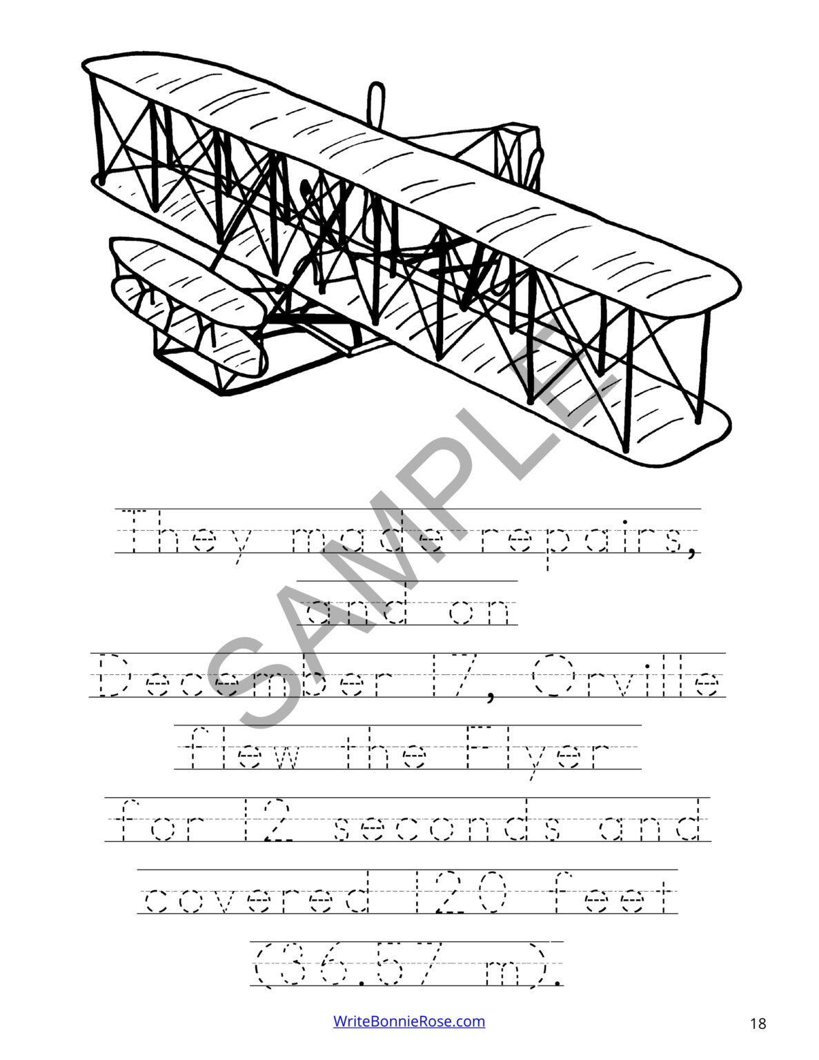 Wright Brothers Coloring Book-Level B | Made By Teachers