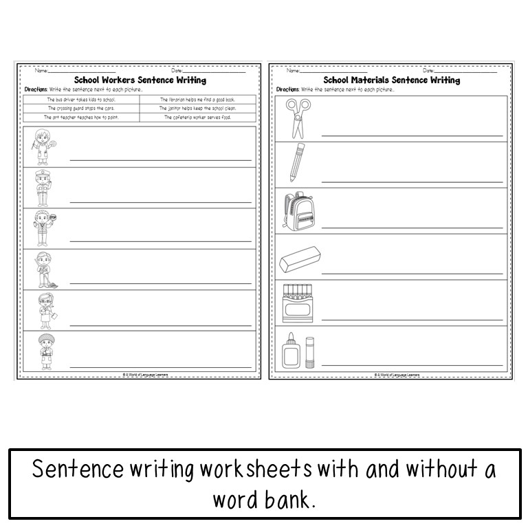 School Sentence Practice Print and Digital | Made By Teachers