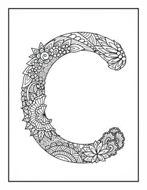 A-Z Alphabets Letters Doodling Coloring Pages | Mandala Patterns ...