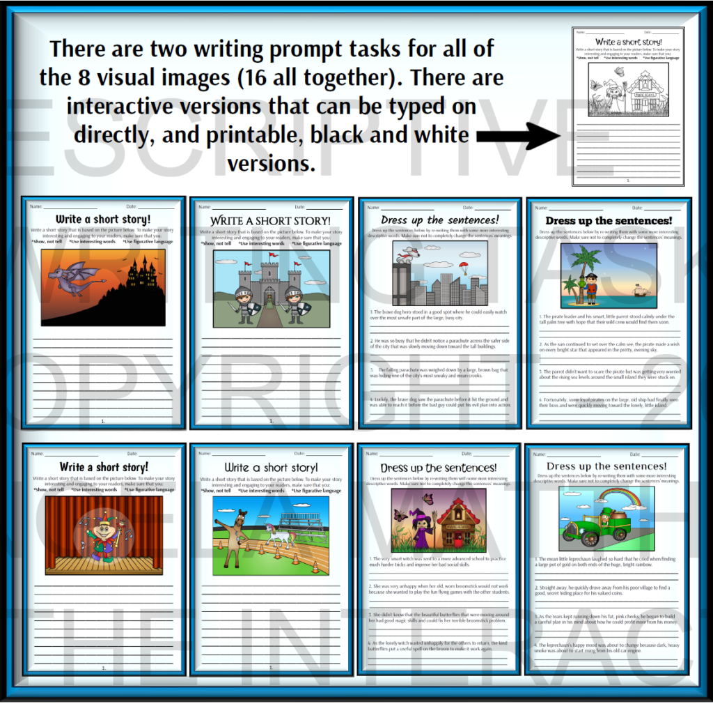 Descriptive Writing - 31 worksheets, Information Book and Interactive ...
