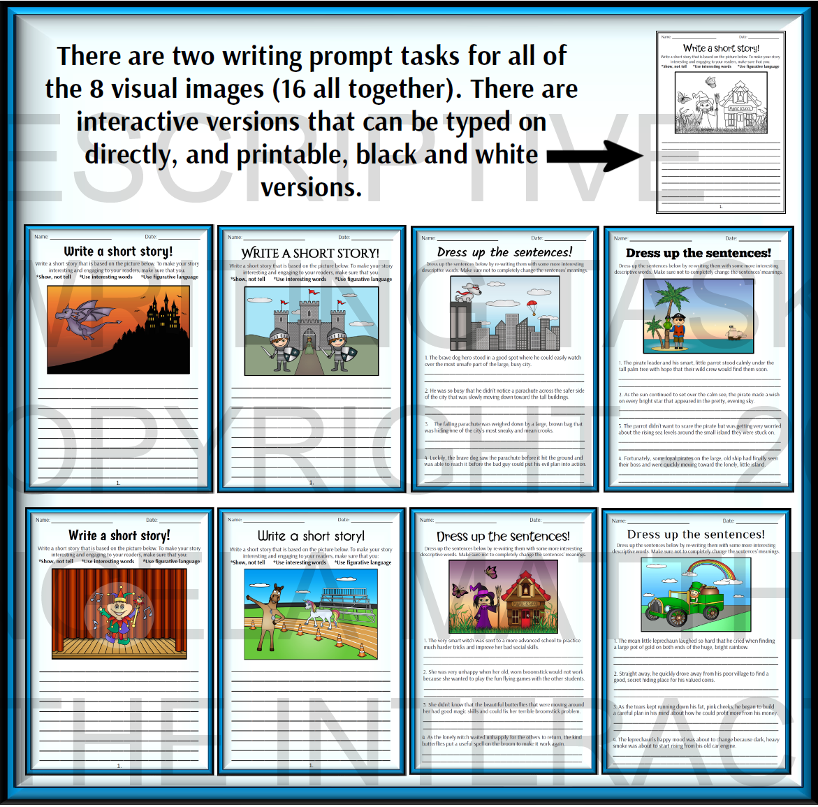 Descriptive Writing - 31 worksheets, Information Book and Interactive ...