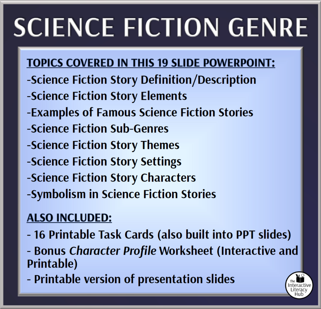 Science Fiction Genre PowerPoint - Interactive Slides with Sci-fi Task ...