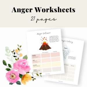 Anger management worksheets for teens, cute school counseling handouts ...