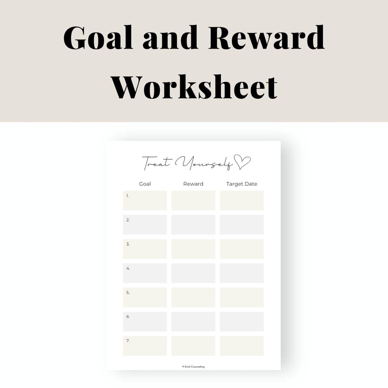 Goal and reward worksheet, free goal-setting printable for kids and ...