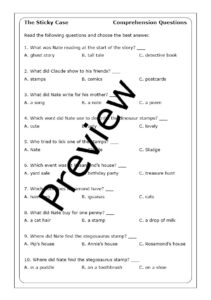 "Nate the Great and the Sticky Case" worksheets | Made By Teachers