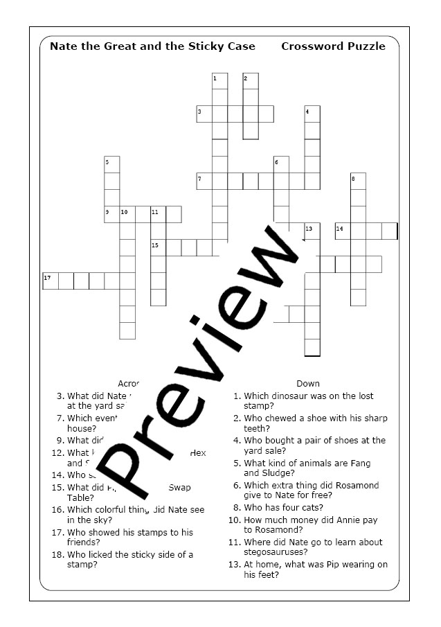 "Nate the Great and the Sticky Case" worksheets | Made By Teachers