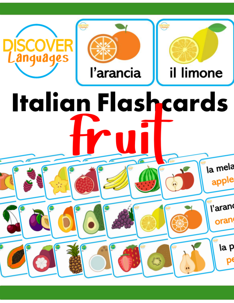 Beginner Italian Flashcards - Fruit / Frutta | Made By Teachers