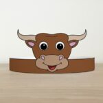 Cow Longhorn Paper Crown Headband Printable Wild West Costume Craft ...