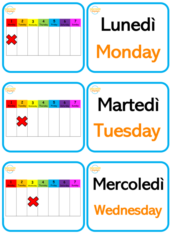 Beginner Italian Flashcards - Days & Months | Made By Teachers