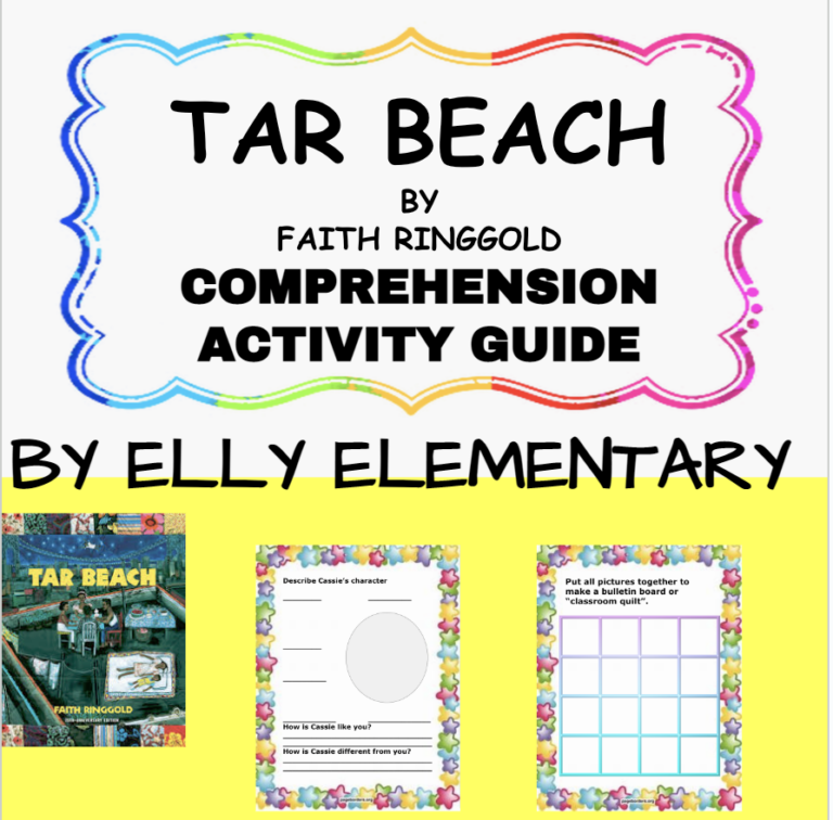 TAR BEACH BY FAITH RINGGOLD READING COMPREHENSION WITH ACTIVITIES UNIT ...