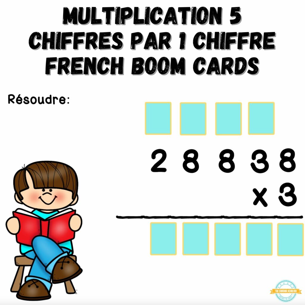Multiplication 5 chiffres par 1 chiffre French Boom Cards | Made By ...