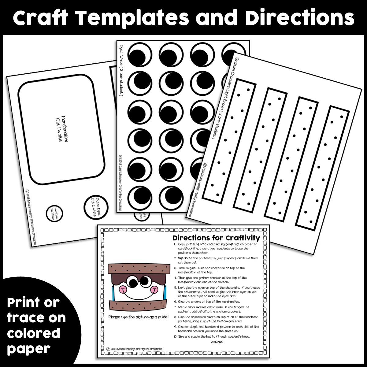 Smores Hat Craft | Camping Activity | How to Make a Smore | Camping ...