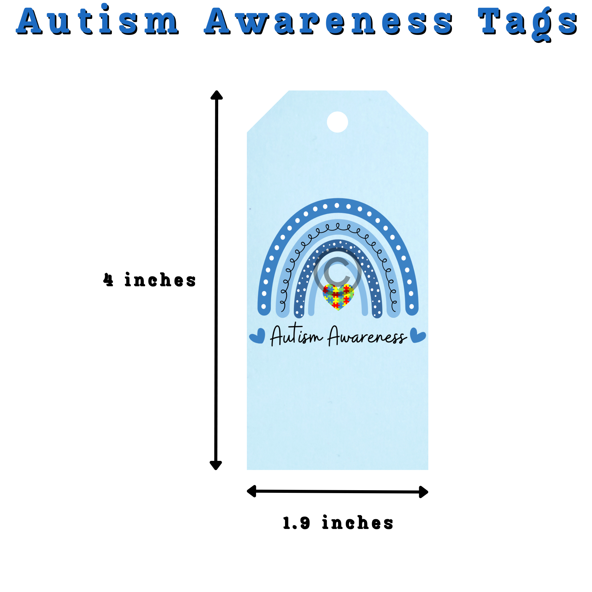 Autism Awareness Tags, Two different designs, Autism awareness ...