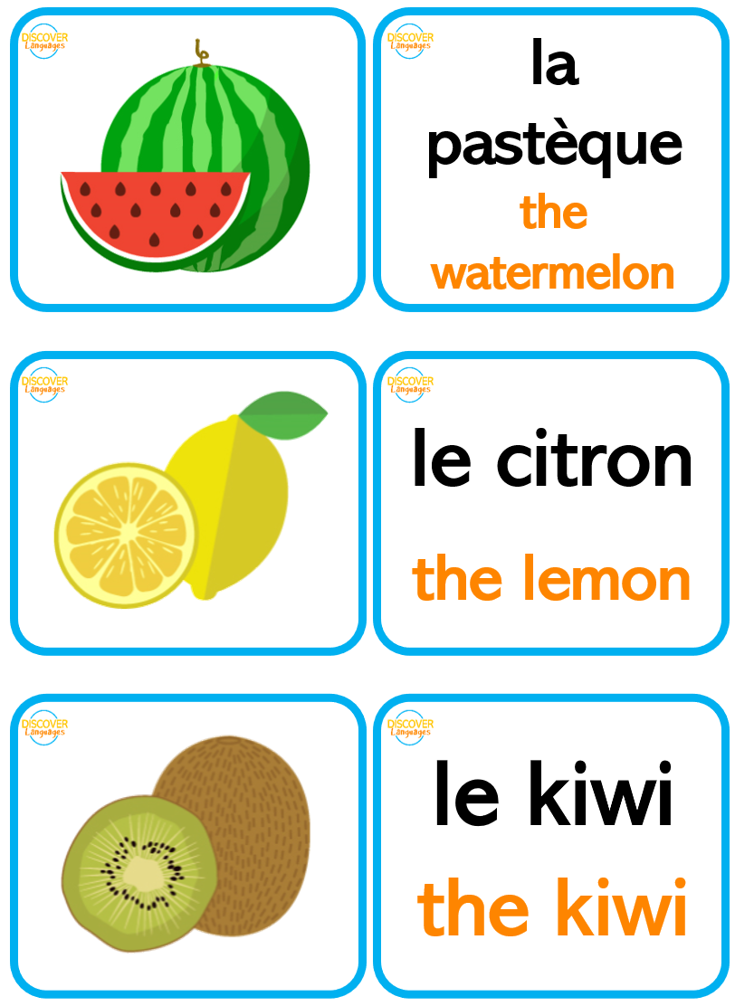 French Flashcards for Beginners - Fruit | Made By Teachers