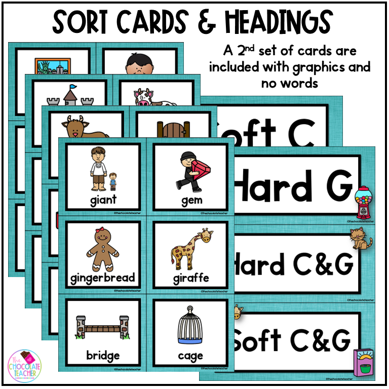 Hard and Soft C and G Phonics Worksheets, Posters, Word Sort, and Game ...