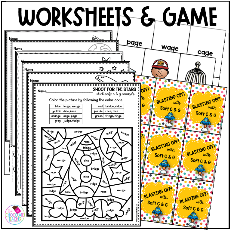 Hard and Soft C and G Phonics Worksheets, Posters, Word Sort, and Game ...