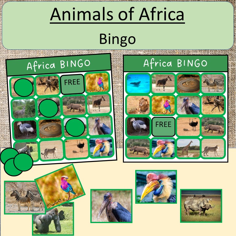Continent of Africa Animals Activities Montessori Preschool | Made By ...
