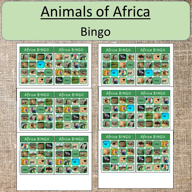 Continent of Africa Animals Activities Montessori Preschool | Made By ...