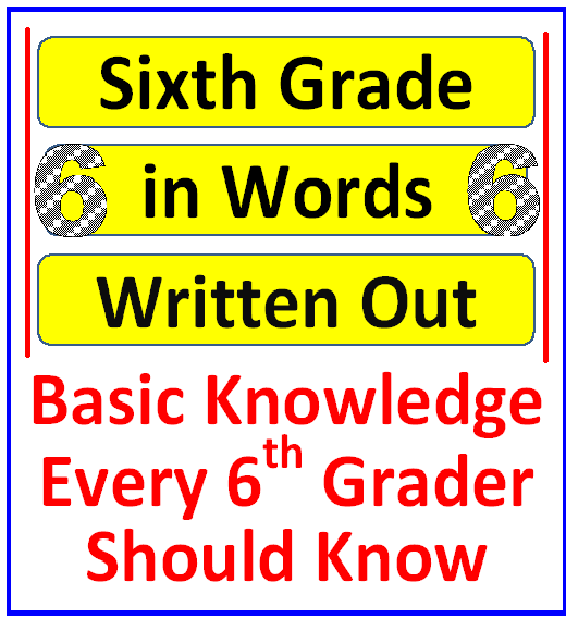 Sixth Grade in Words | Made By Teachers