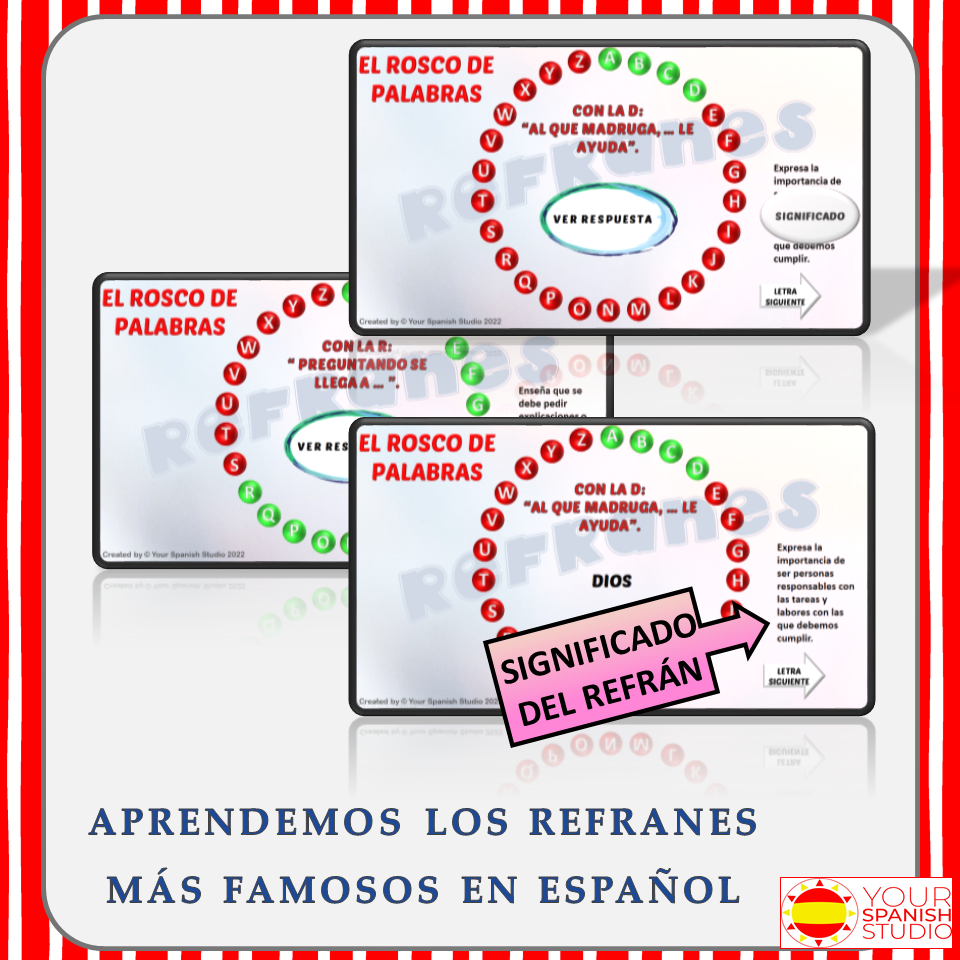 Spanish sayings Refranes famosos No prep self-checking digital activity ...