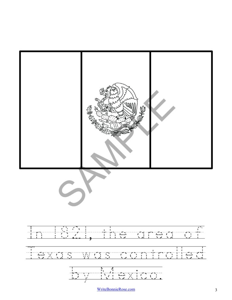 Texas Independence Coloring Book-Level B | Made By Teachers