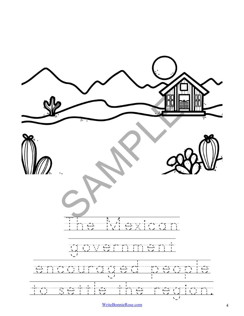 Texas Independence Coloring Book-Level B | Made By Teachers