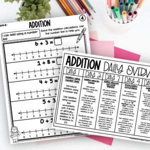 Addition Strategies Worksheets Number Line Ten Frames Word Problems ...