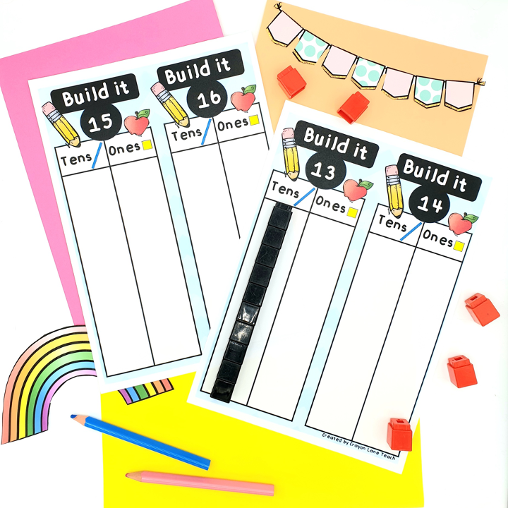 Place Value Tens and Ones Activity Mat Kindergarten First Grade | Made ...