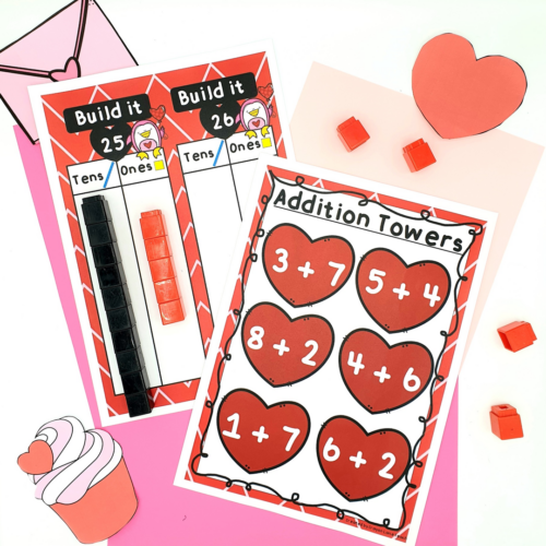 Valentine Addition Subtraction Number Sense Place Value Bundle 1st ...