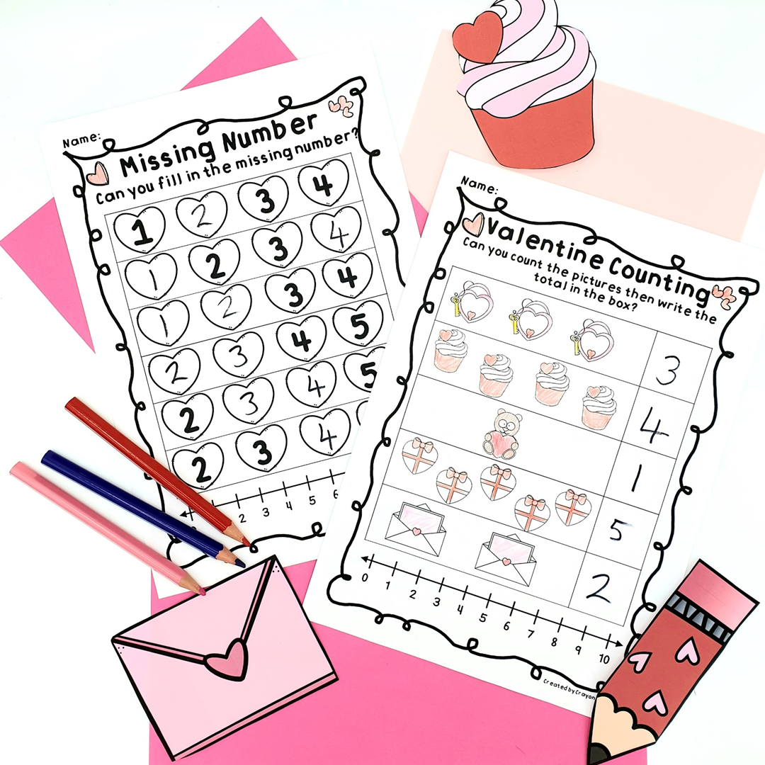 Valentine Addition Subtraction Number Sense Place Value Bundle 1st ...