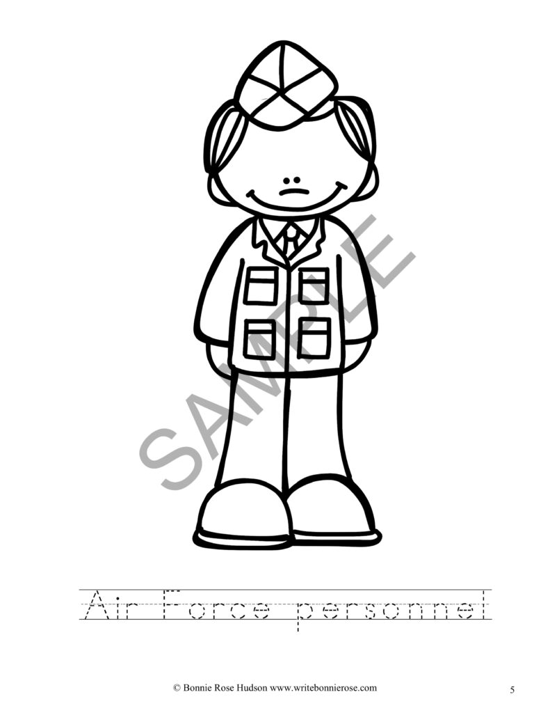 Salute Our Heroes Military Coloring Book-Level A | Made By Teachers