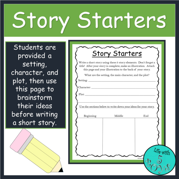 Story Starters Brainstorm Page | Made By Teachers
