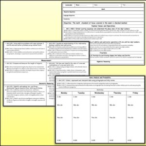 First Grade Math Lesson Plan Template | Made By Teachers